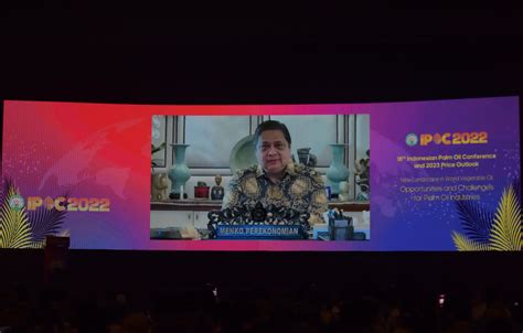 Buka IPOC 2022 Menko Airlangga Ingatkan Sawit Berkelanjutan