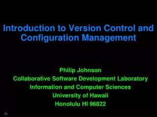 PPT Configuration Management Version Control Systems PowerPoint