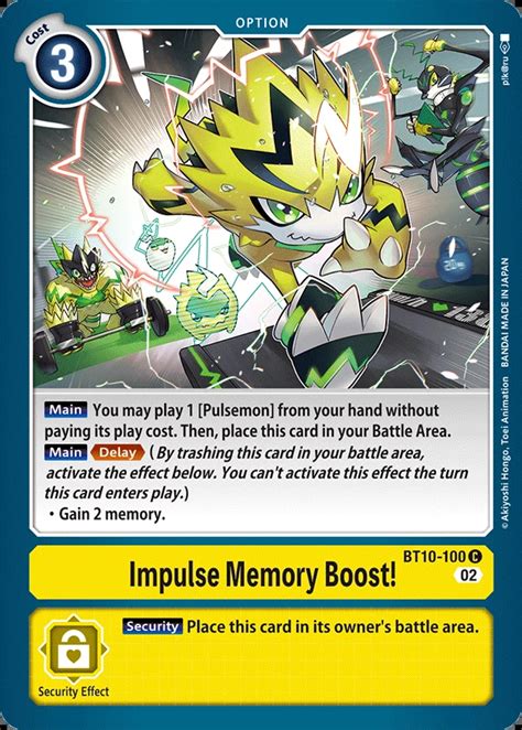 Digimon Karte BT Impulse Memory Boost Game Kiwi