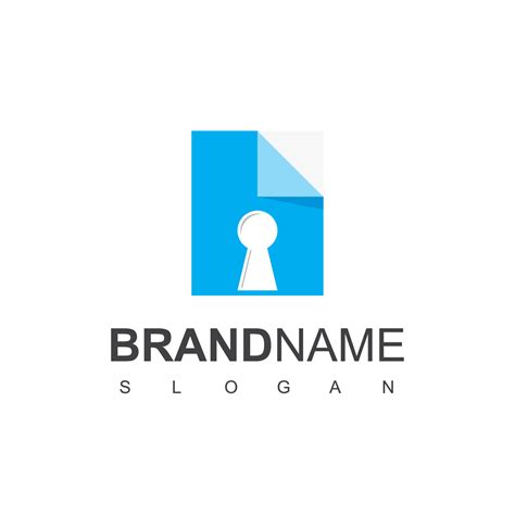File Secure Logo Design With Key Hole Symbol 14017872 Vector Art At