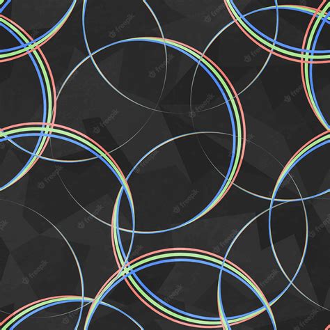 Premium Vector Spectrum Circles Seamless Pattern