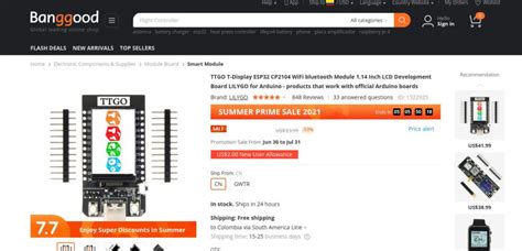 revisión modulo esp32 ttgo t display 1 14″ pdacontrol