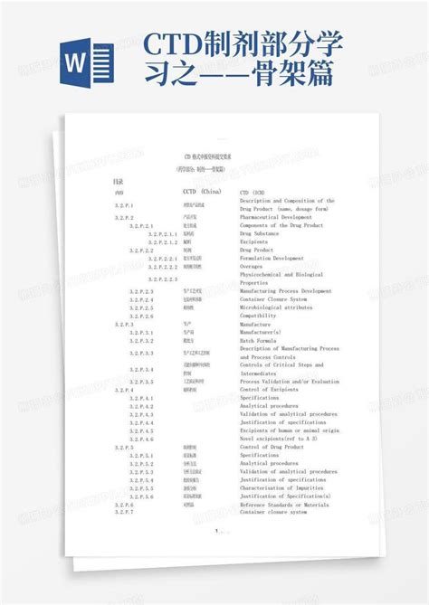 ctd制剂部分学习之骨架篇Word模板下载 编号qegkpxon 熊猫办公
