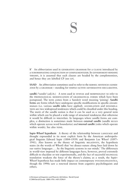 Sapir Whorf Hypothesis Psychling Glossary