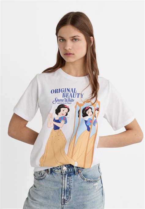 Disney Print T Shirt Womens Fashion Stradivarius Saudi Arabia
