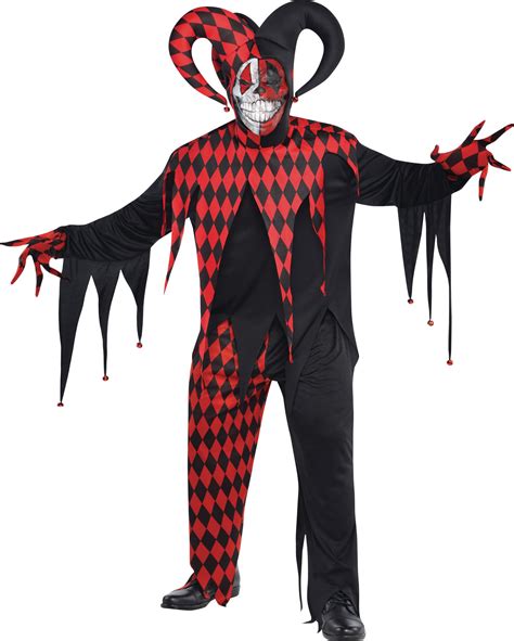 Mens Krazed Jester Blackred Outfit With Shirtpantshatmaskgloves