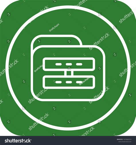 Vector Server Folder Icon Stock Vector Royalty Free 1327660310