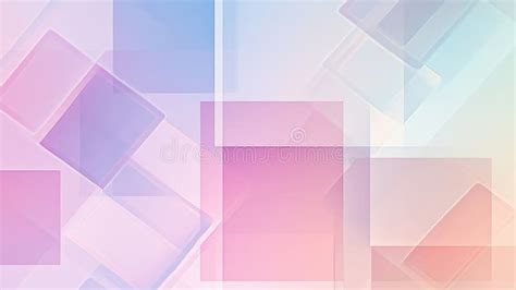 Sophisticated Abstract Design Featuring Overlapping Translucent Squares In Pastel Gradients For