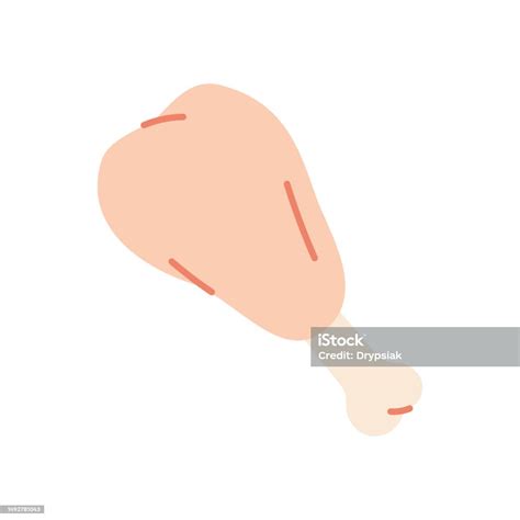 치킨 드럼 스틱 아이콘입니다 신선한 닭고기 실루엣 벡터 그림입니다 가금류에 대한 스톡 벡터 아트 및 기타 이미지 가금류