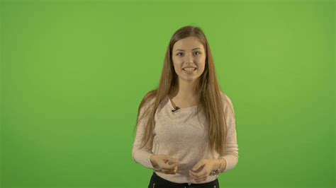 Beautiful Young White Model On A Green S Stock Video Pond5 Green Screen Backgrounds