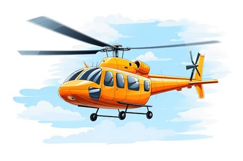 Helicopter Flying In The Sky Premium AI Generated Vector
