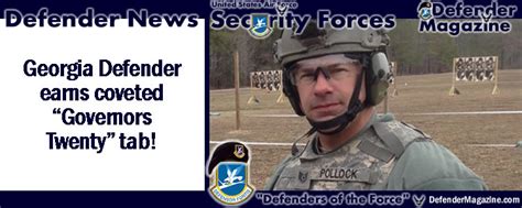 Georgia Defender Earns Coveted Governors Twenty Tab Defender Magazine