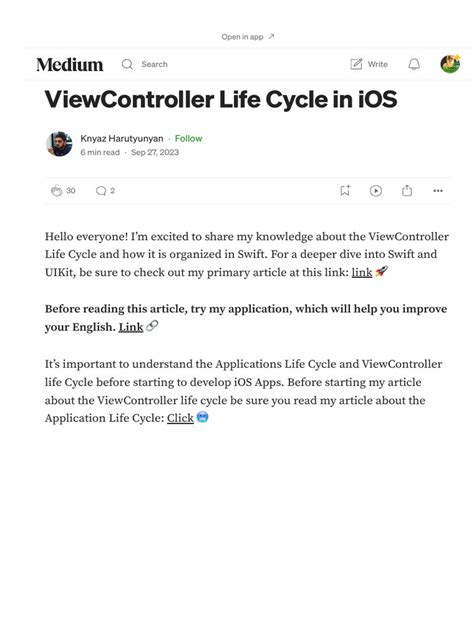 Viewcontroller Life Cycle In Ios Hello Everyone Im Excited To Share My By Knyaz