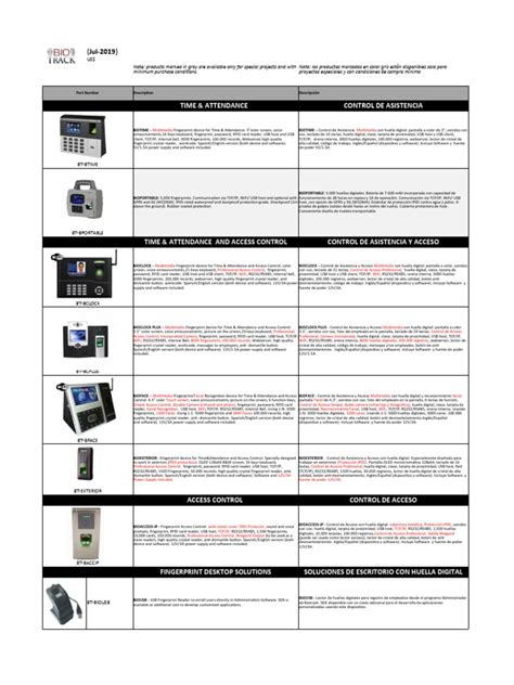 Biotrack Catalog Pdf Usb Transmisión De Datos