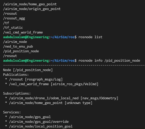 Ros Node Pidpositioncontrollersimplenode And Launch File Airsimwithsimplepdposition