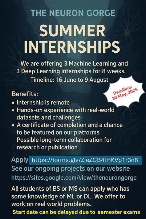 Ai Internship Computervision Nlp Machinelearning Deeplearning The Neuron Gorge