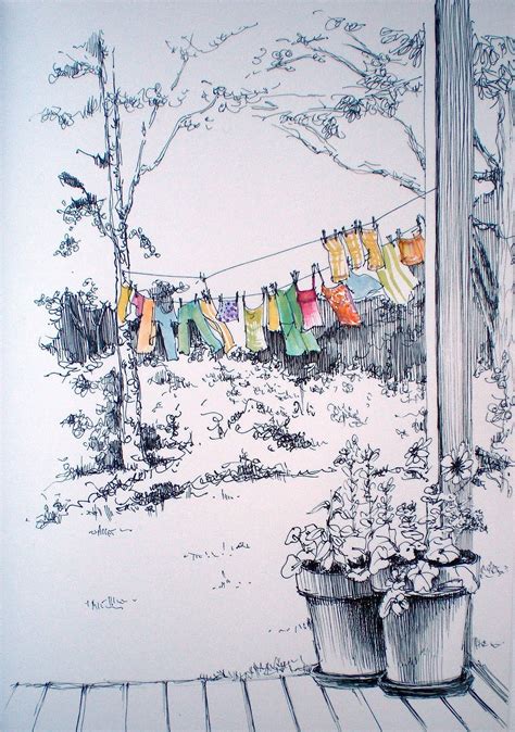 Watercolor Pen And Ink Drawing At Anna Tichenor Blog