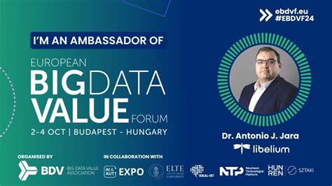 Dr Antonio J Jara On Linkedin Ebdvf Iot Bigdata Ai Smartcities