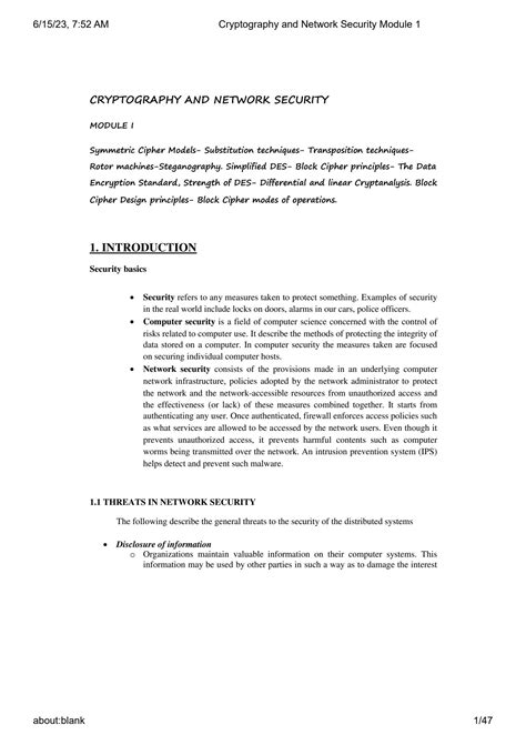 SOLUTION Cryptography And Network Security Module Studypool