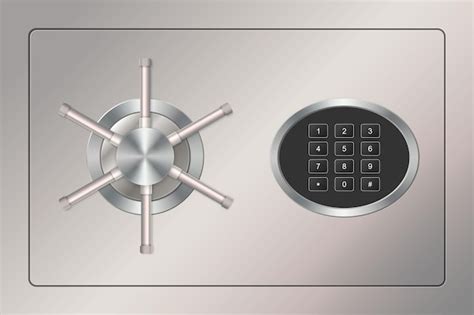 Premium Vector Door Safe Vault With A Combination Key Lock