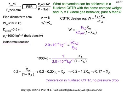 l7b pressure drop cstr start up and semibatch reactors examples pptx