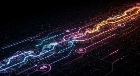 Realtime Data Flow And Predictive Analytics Abstract Representation Of Realtime Data Pipelines