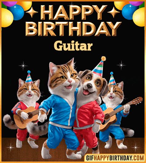🎉 Happy Birthday Guitar  🎂 Funny And Personalized Animated Wishes