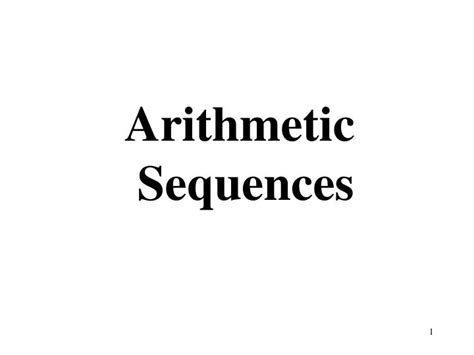 PPT Arithmetic Sequences PowerPoint Presentation Free Download ID 2872711