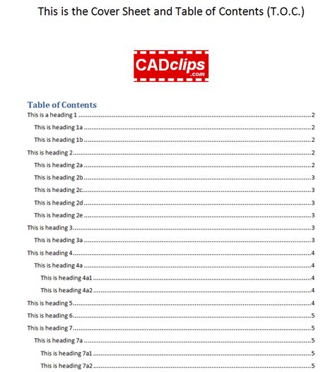 Revit Rocks Ms Word Tutorial Heading Styles And Table Of Contents