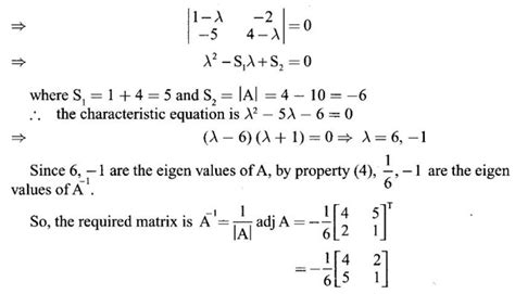 Properties Of Eigen Values Matrices