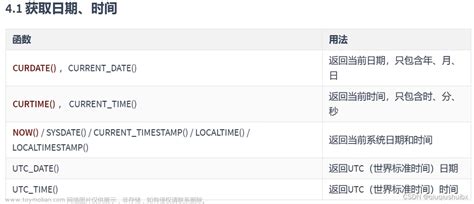 Mysql 时间日期函数流程控制函数加密解密函数以及聚合查询函数 Toy模板网