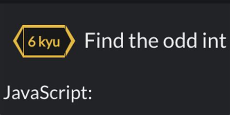 codewars find the odd int dev community