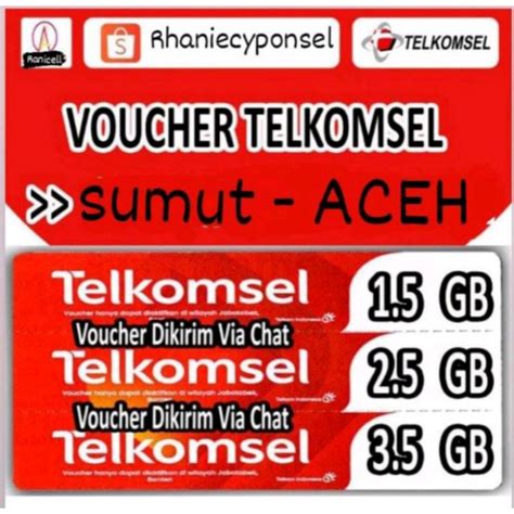 Jual Kirim Kode Via Chat VOUCHER DATA TELKOMSEL 1 5GB 2GB 5GB SUMUT