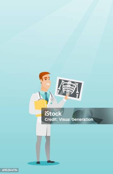 의사는 방사선 사진 벡터 일러스트 레이 션을 검토 Radiographer에 대한 스톡 벡터 아트 및 기타 이미지 Radiographer 건강 진단 건강관리와 의술