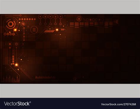 Interface And Structure Data Calculation System Vector Image