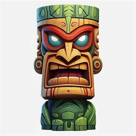 Premium Ai Image Vibrant Tiki Idol A Colorful Tribute