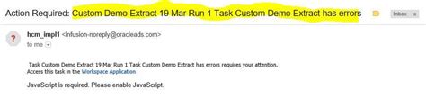 Enabling Error Notification Feature In Hcm Extracts In Oracle Fusion