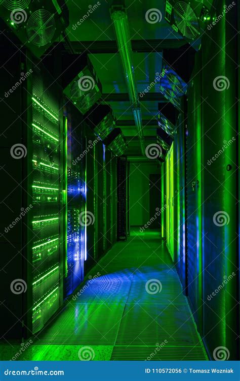 Data Center Server Room Internet And Network Telecommunication