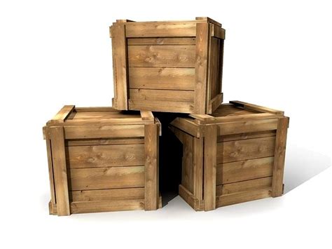 Stack Of Simple Crates 3d Model
