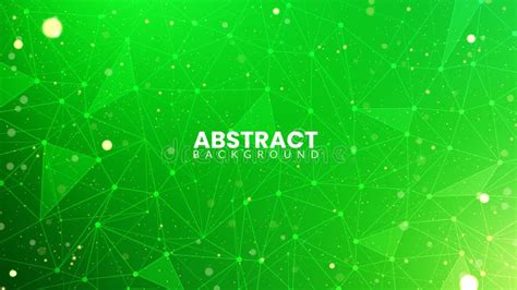 Green Gradient Background With Plexus Lines Network Connection