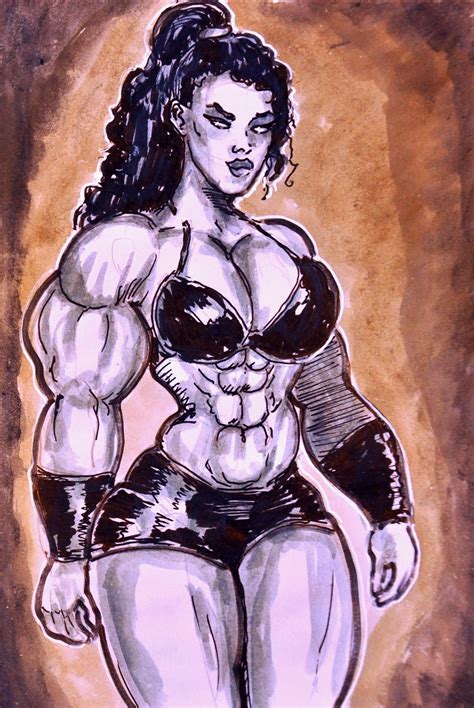Muscle Gothic Girl By Spoonk On Deviantart