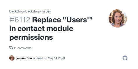 Replace Users In Contact Module Permissions · Issue 6112 · Backdrop