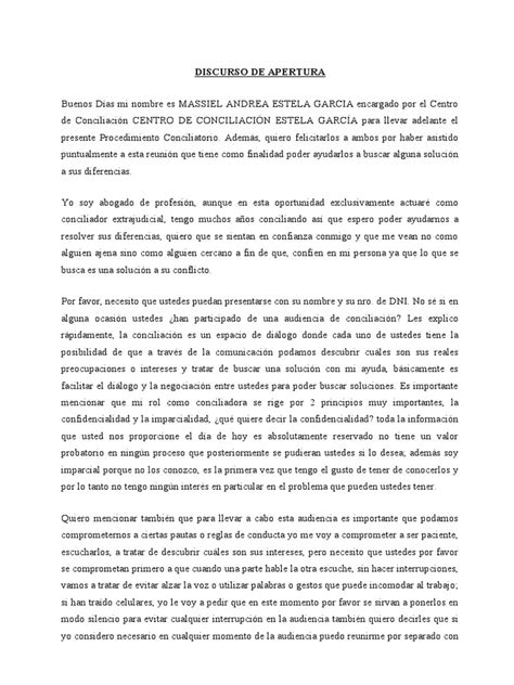 Discurso De Apertura Pdf