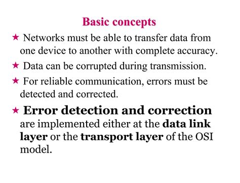 Computer Networks Error Detection And Correctionppt