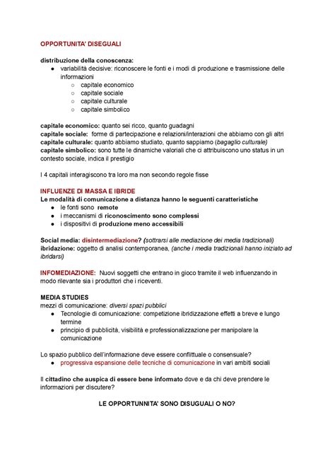 Appunti Su Sociologia Della Comunicazione Appunti Di Sociologia Della