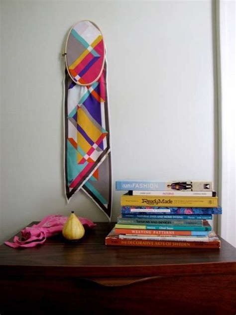Vintage Wrap Wall Art You Sentimental Idiot Diy Scarf Display