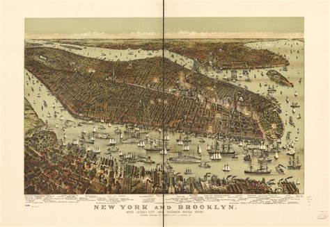 8 X 12 Reproduced Photo Of Vintage Old Perspective Birds Eye View Map
