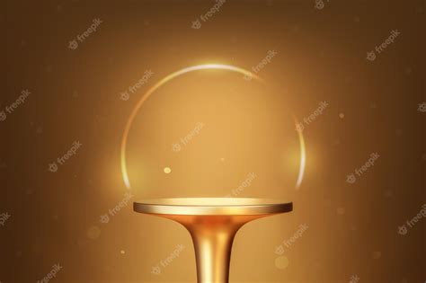 추상적 황금 제품 받침대 플랫폼 또는 빈 화장품 쇼케이스 템플릿 및 고급 광택 디스플레이 및 우아한 배경의 빈 무대 금 고급