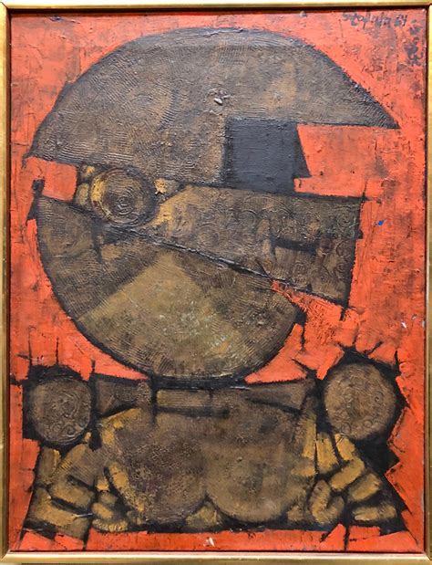 Miguel Deveze Colorful Catalan 1930s French Post Cubist Oil Painting