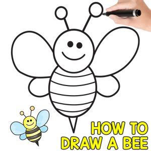 How To Draw A Bee Cute Step By Step Tutorial Easy Peasy And Fun